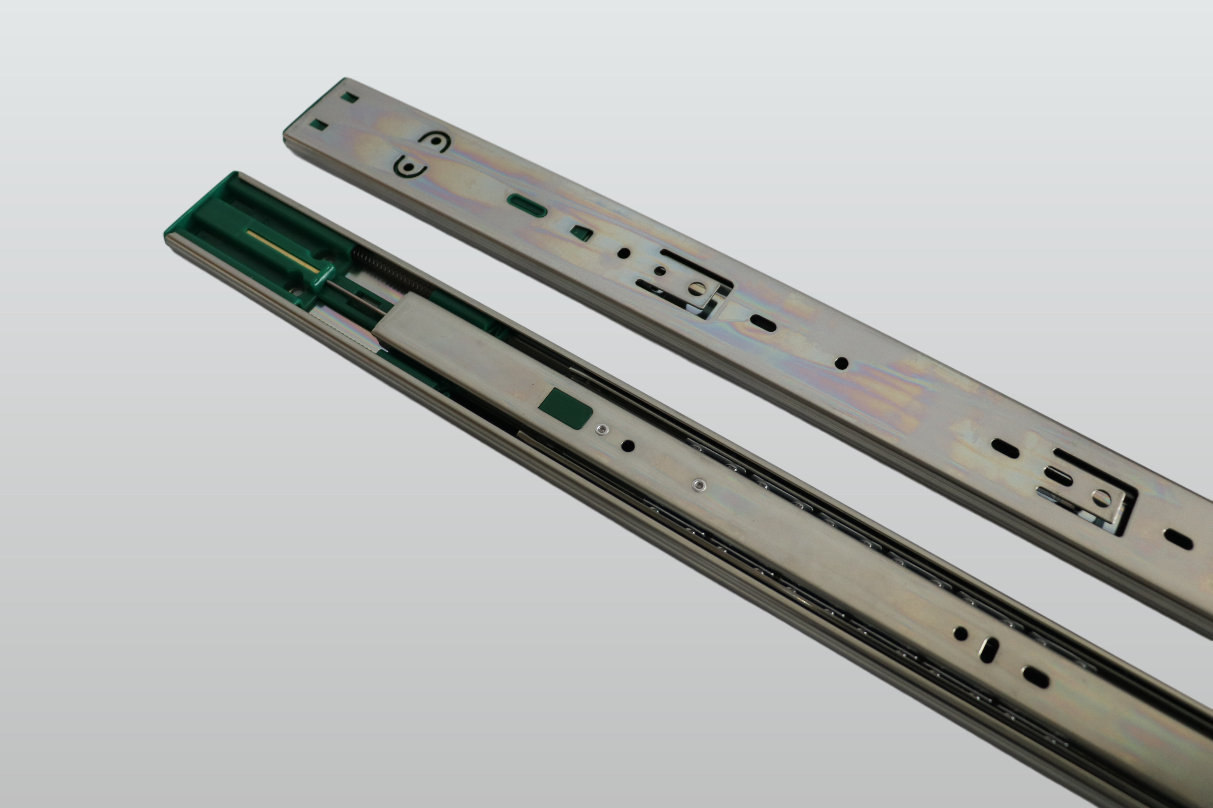45mm green buffer steel ball slide rail - 佛山市顺德区雅拉蒂五金制品有限公司